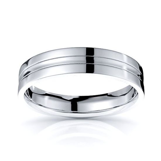Solid 4mm Single Rail Comfort Fit Wedding Ring