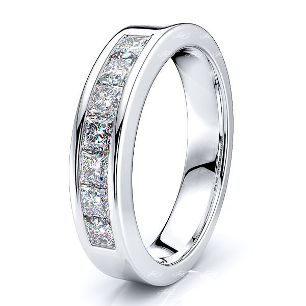 Marion Channel Set Anniversary Ring - 0.70 ctw Carat Princess Cut Diamond